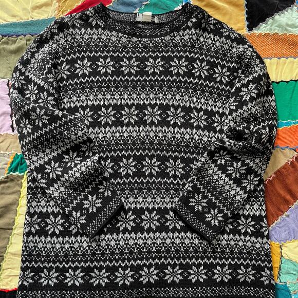 Basic Editions | Sweaters | Vintage Basic Editions Black And Grey ...